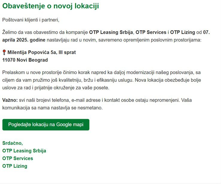 Početna | OTP Leasing